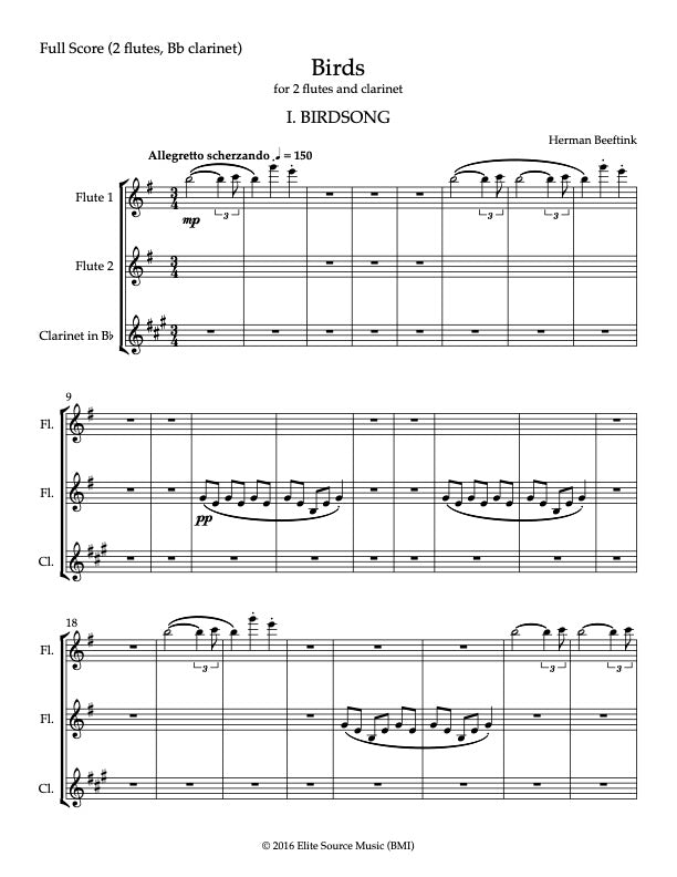 All Sheet Music – Herman Beeftink - Composer