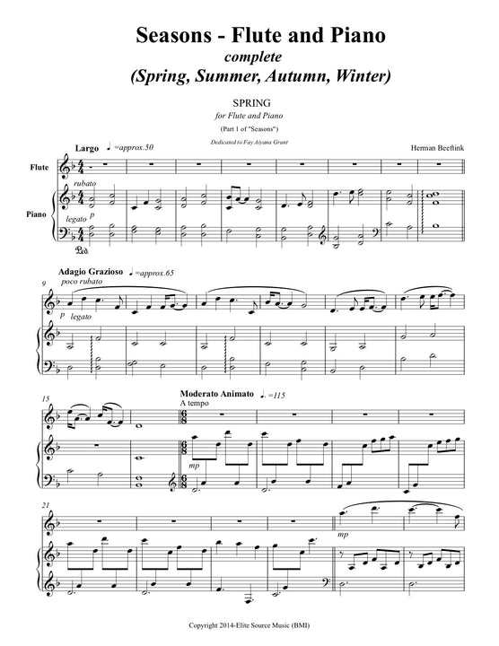 SEASONS (Spring, Summer, Autumn, Winter) COMPLETE | for Flute and Pian ...